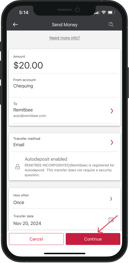 How to add e transfer to CIBC | Remitbee Help Center