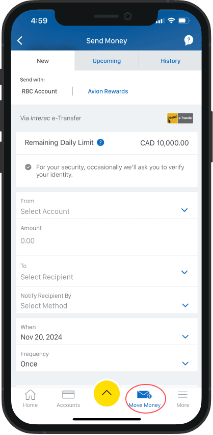 How to send an eTransfer from RBC Bank | RemitBee Help